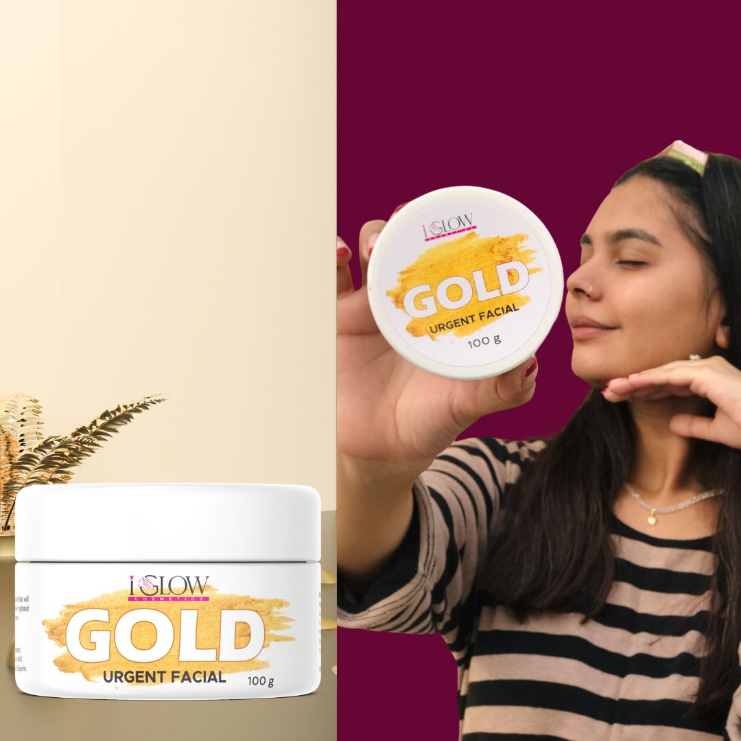 Gold Urgent Facial for Glowing Skin - iGlow Cosmetics
